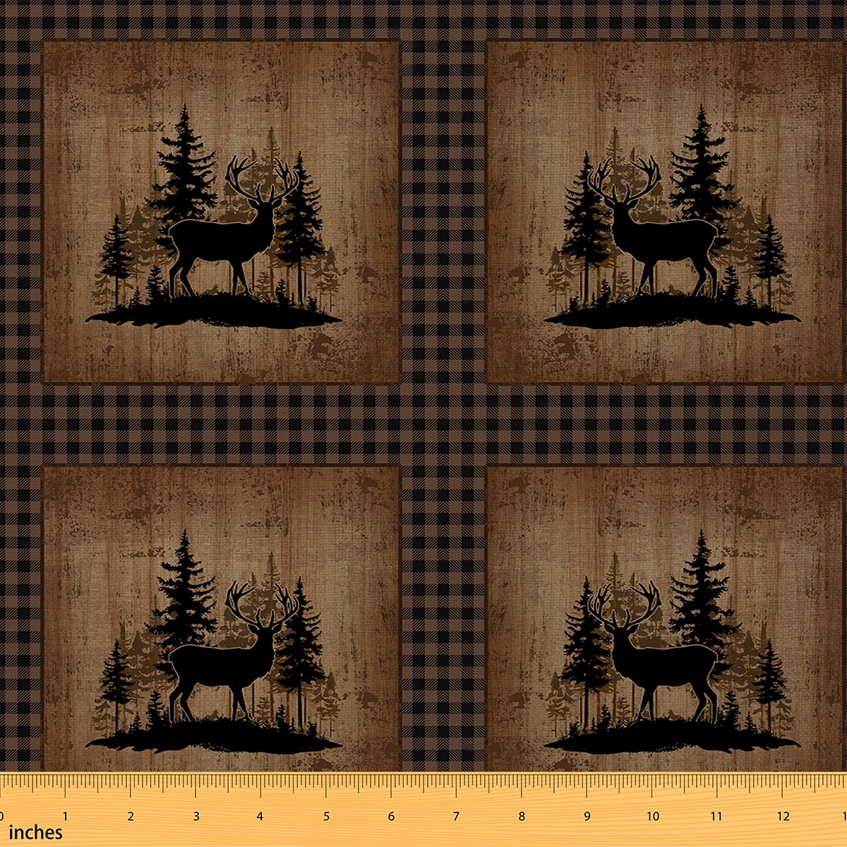 jejeloiu Wild Elk Fabric by the Yard 1 Yard,Geometric Geometric ...