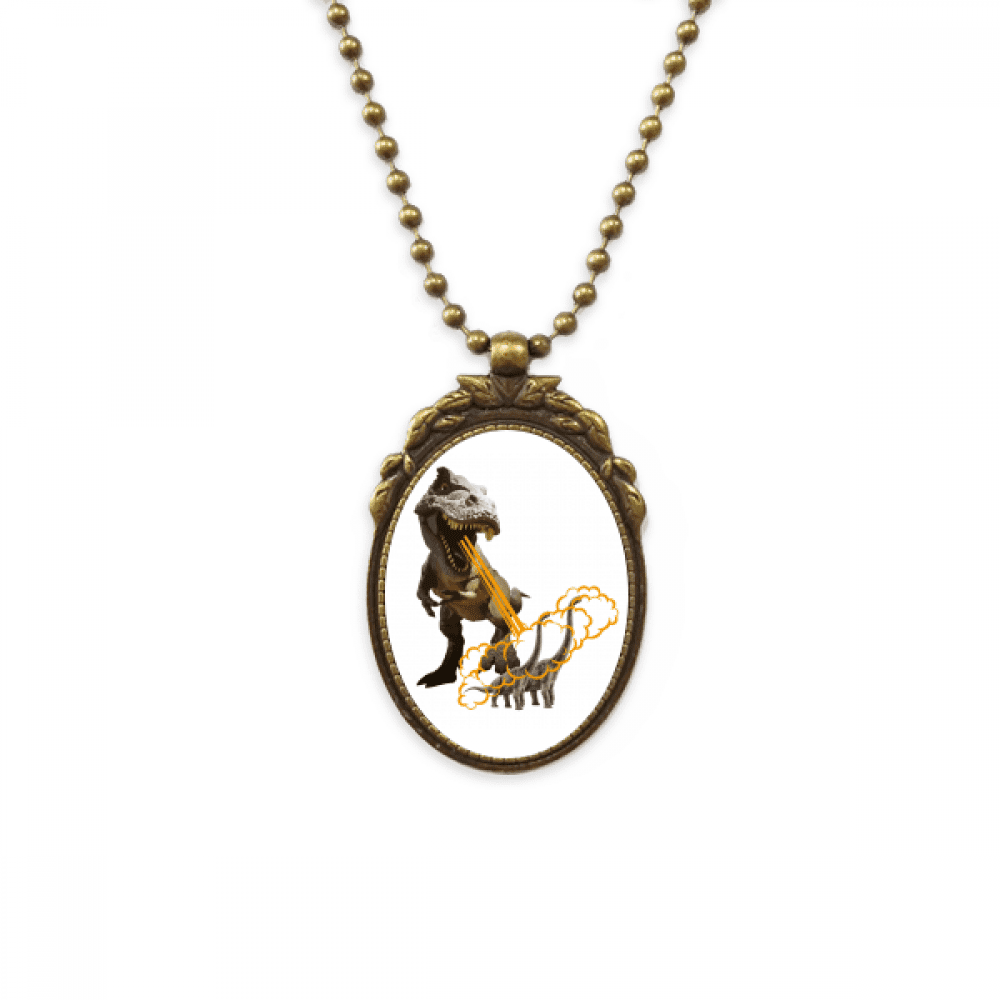 jet menacing dinosaur form antique necklace vintage bead pendant ...