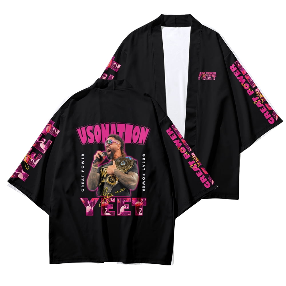 jey uso kimono dojo men ethnic style loose fashion trend summer five ...