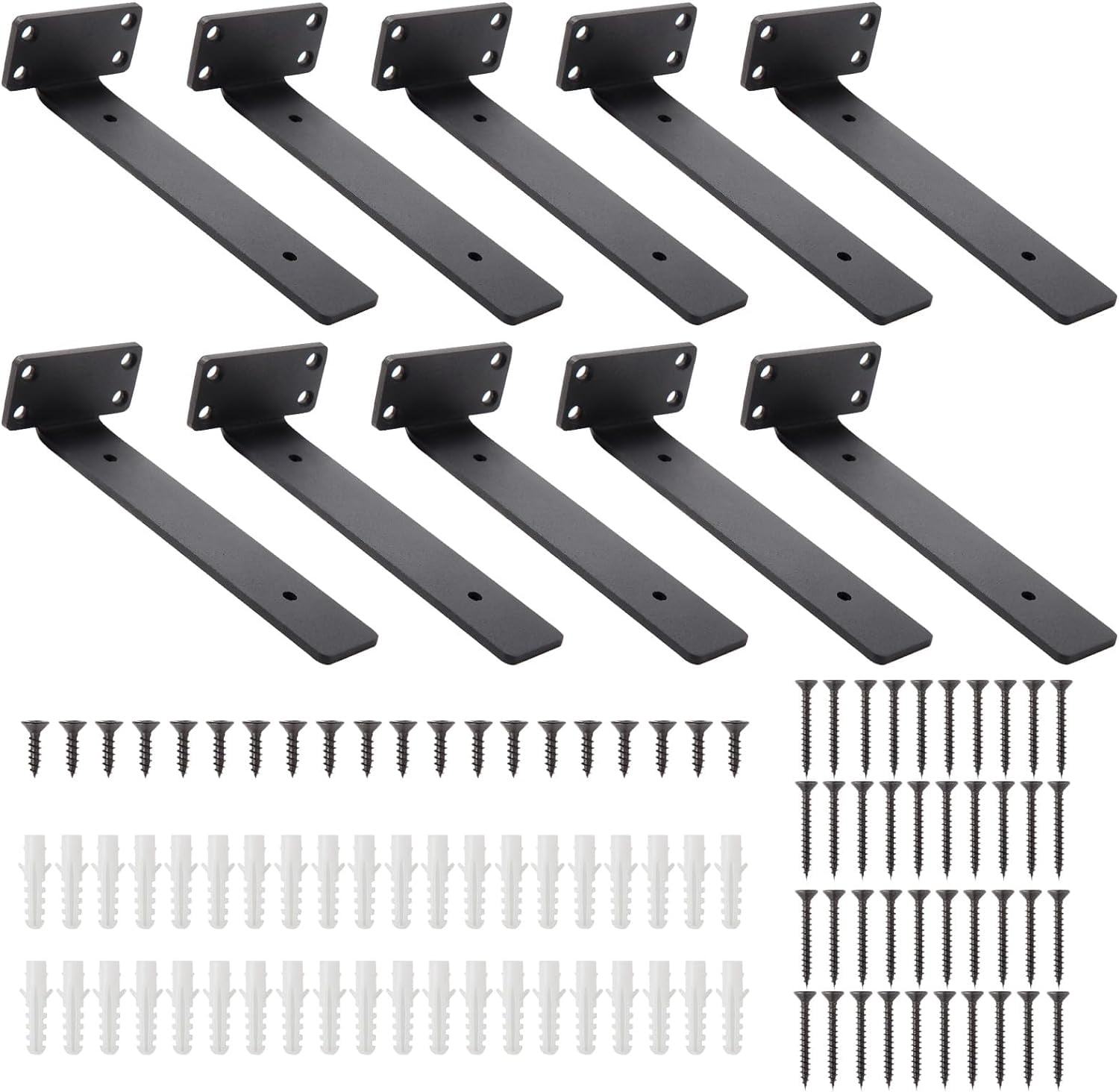 jhgdfybl 10Pcs Floating Shelf Bracket 12 inch Hidden Wall Shelf ...