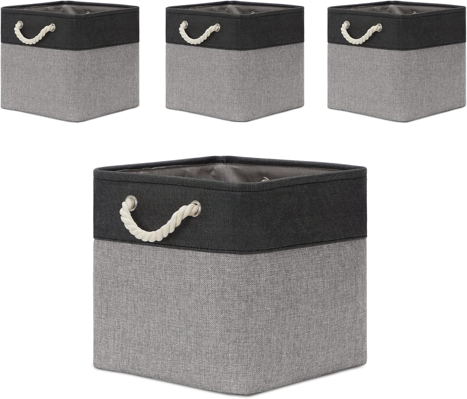 jhgdfybl Cubes Storage Baskets 11 Inch Cube Storage Bins 4 Pack Fabric ...