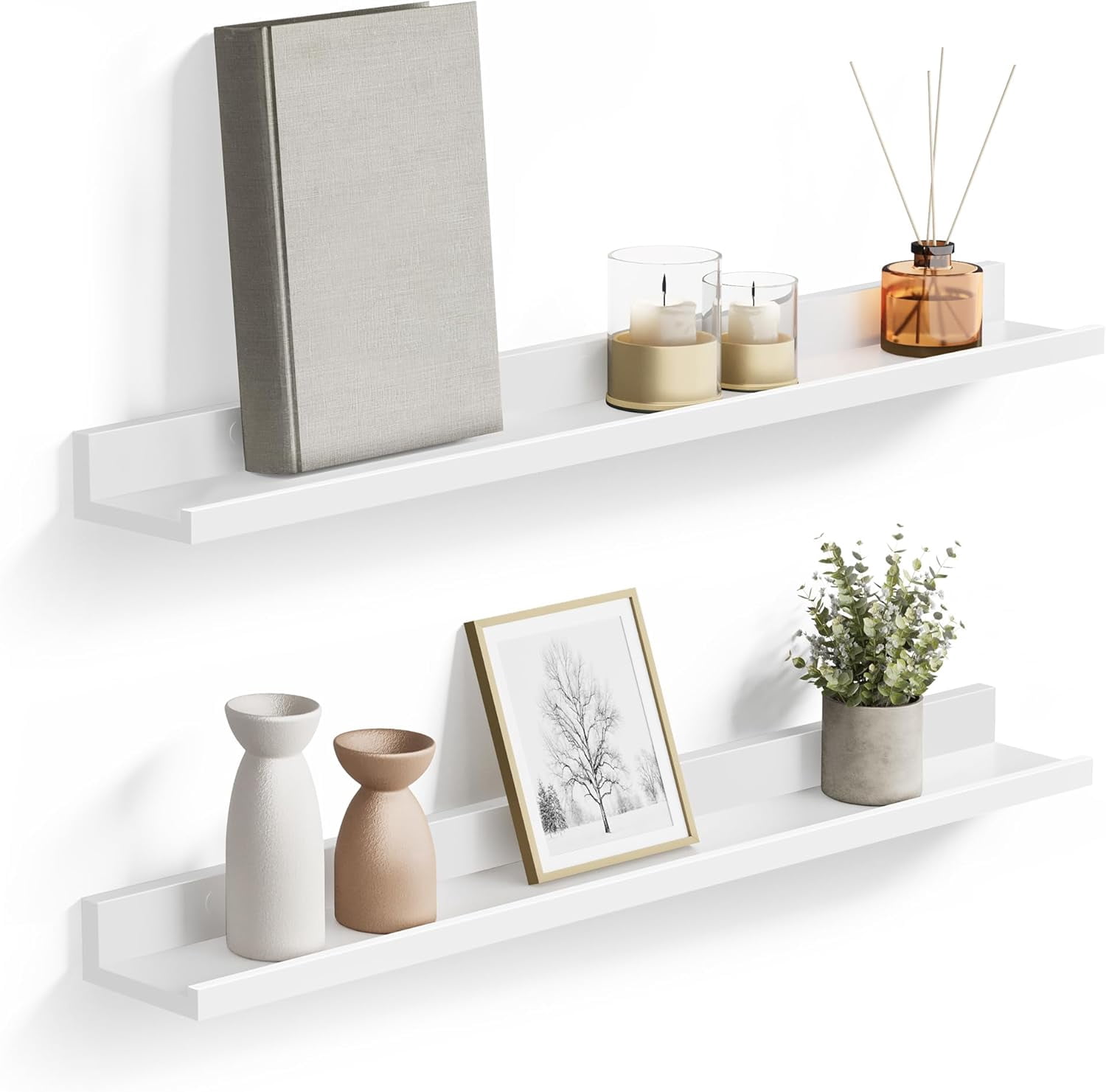 jhgdfybl Floating Shelves Wall Shelves 3.9 x 31.5 Inches with Front ...