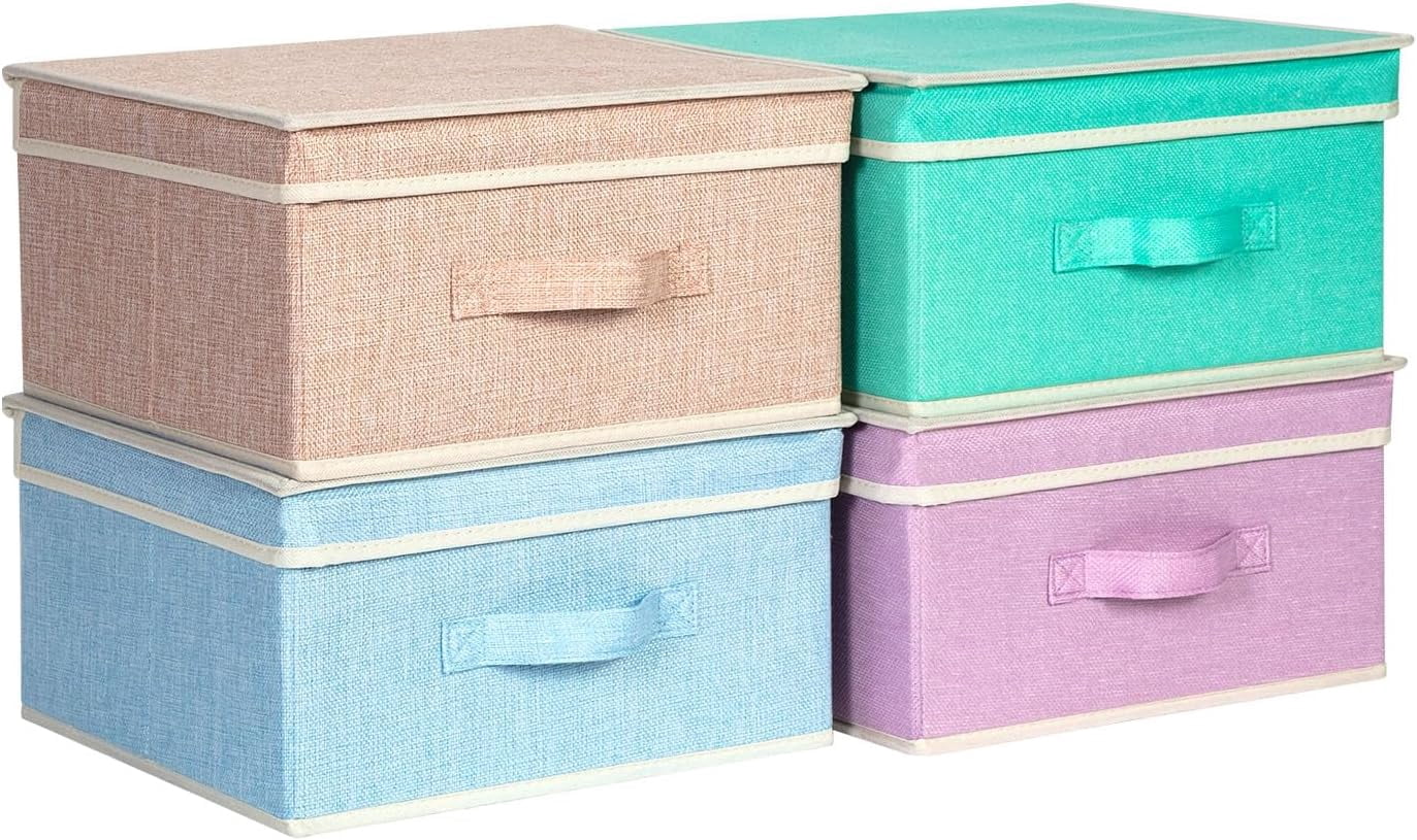 jhgdfybl HCOCM Storage Bins with Lid Foldable Clothing Storage Box case ...