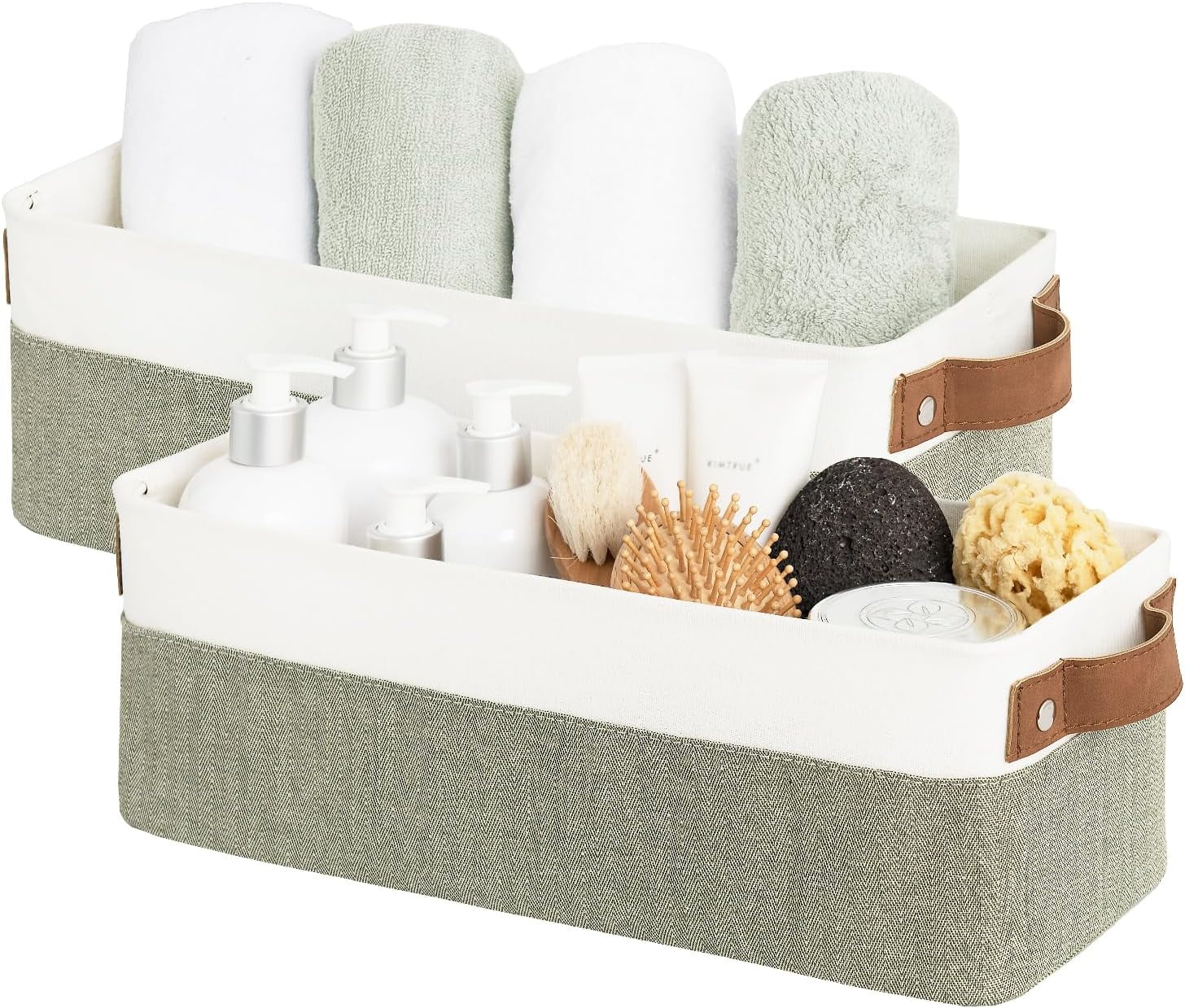 jhgdfybl Narrow Storage Bins Small Basket for Closet and Shelves Fabric ...