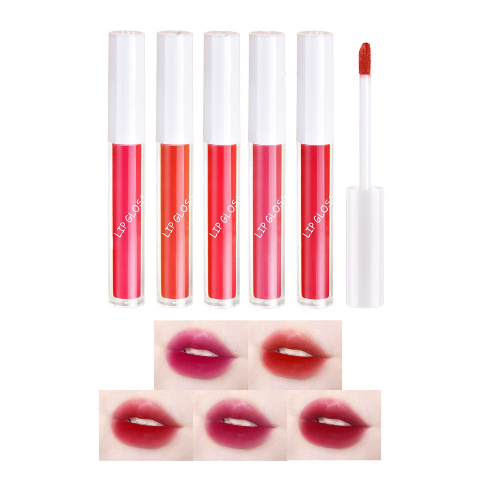 jhiwgzj 10 Colors Velvet Tint Liquid Lipstick, Creamy Matte Finish Lip ...