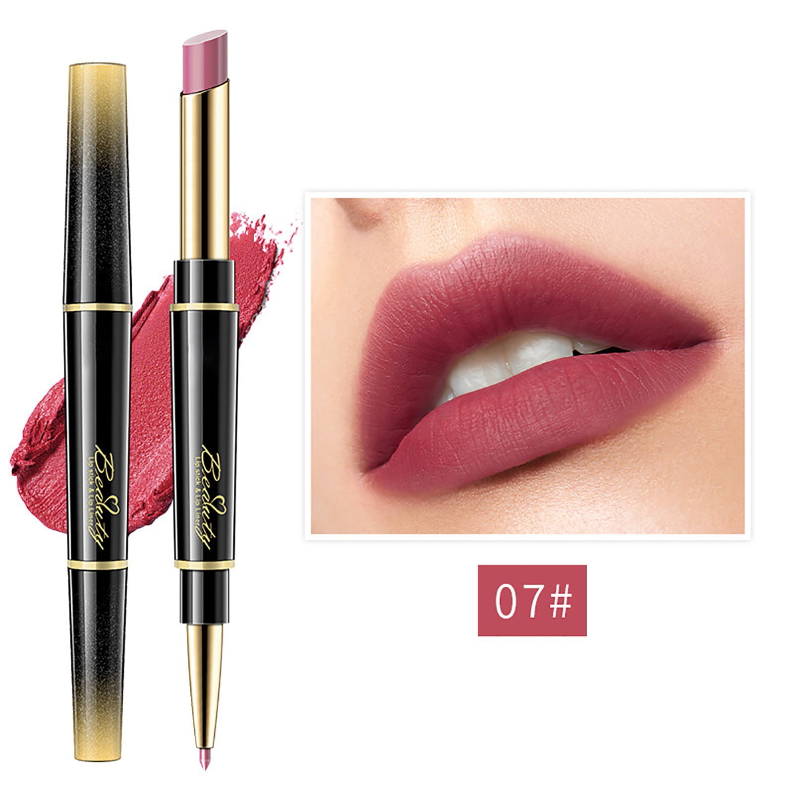 jhiwgzj Matte Lip Liner Lipstick, Long-Lasting Highly Pigmented Lip ...