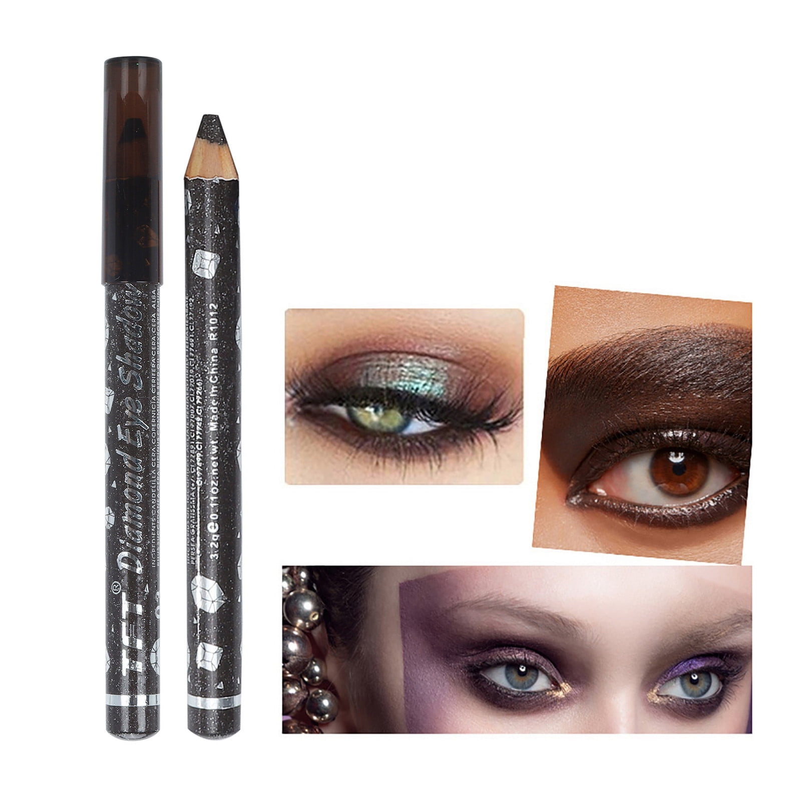 jhiwgzj Metallic Eyeliner Pencil Glitter Eye Shadow Makeup, Matte ...