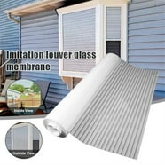 XUYAN 1-Way Vision Horizontal Glass Blinds Static Glue-free for Home ...