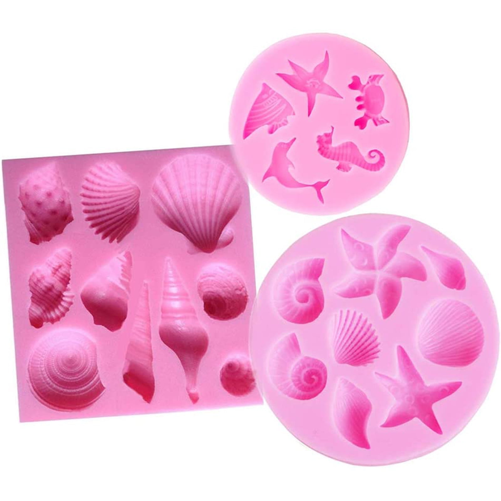 jiacuix 3D Silicone Baking Mould Seashell And Conch Sea Mould Silicone ...