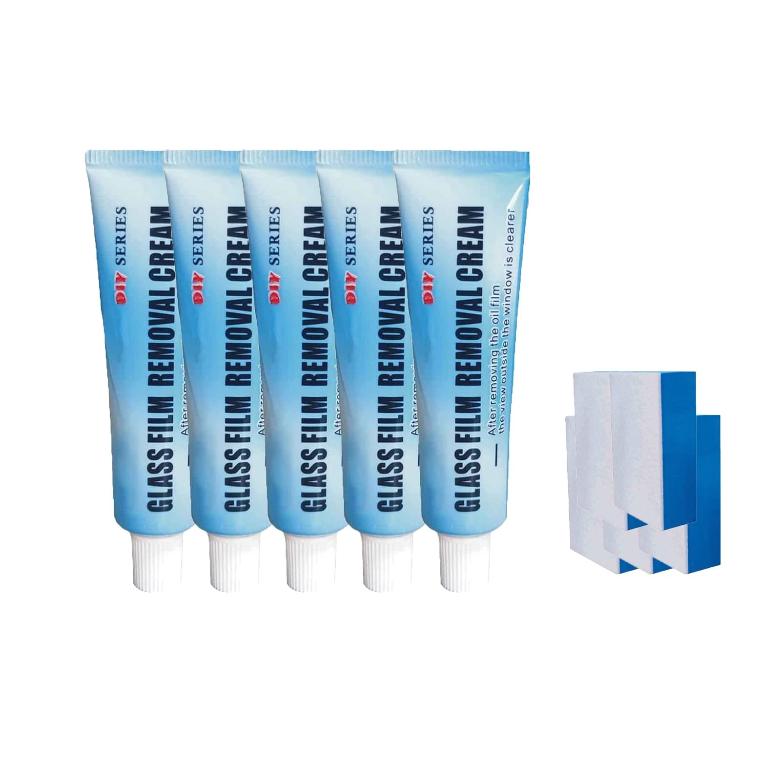 jiacuix 5pc Glass Oil Film Remover Kit For Car Window Mirror Glass ...