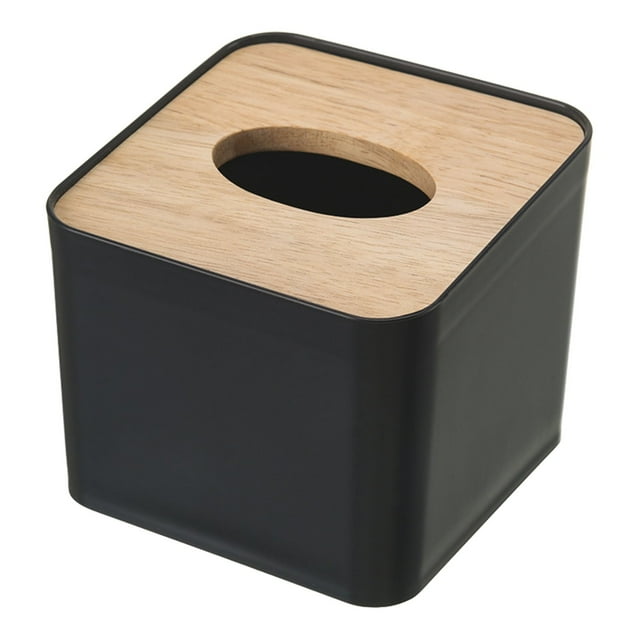 jiacuix Black Tissue Box Cover Square,Cover Tissue Boxes Desktop ...
