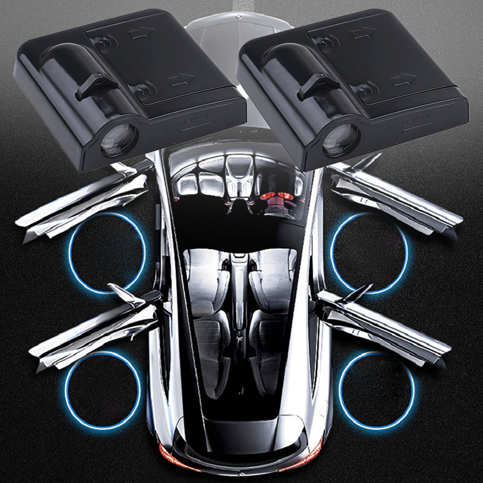 jiacuix Car LED Door L^ogo Projector Lighting Welcome Lights Car Door L ...