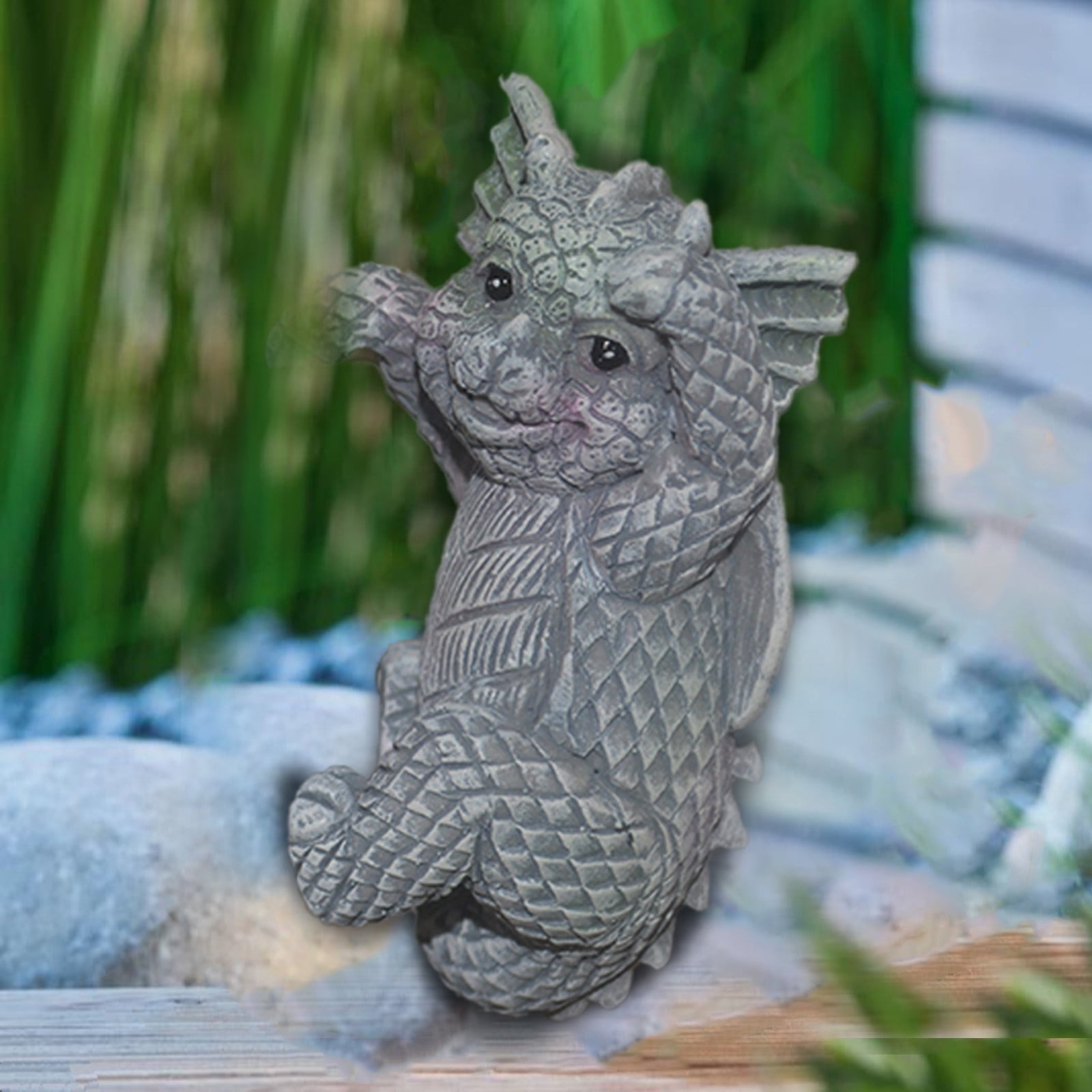 jiacuix Courtyard Dragon Sculpture Resin Decorative Outdoor Dragon ...