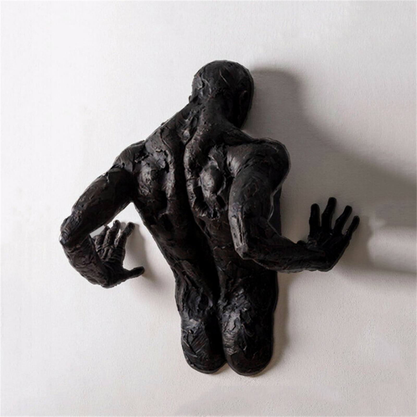 jiacuix Creative Simulation Human Sculpture Pendant Wall Decor Metal ...