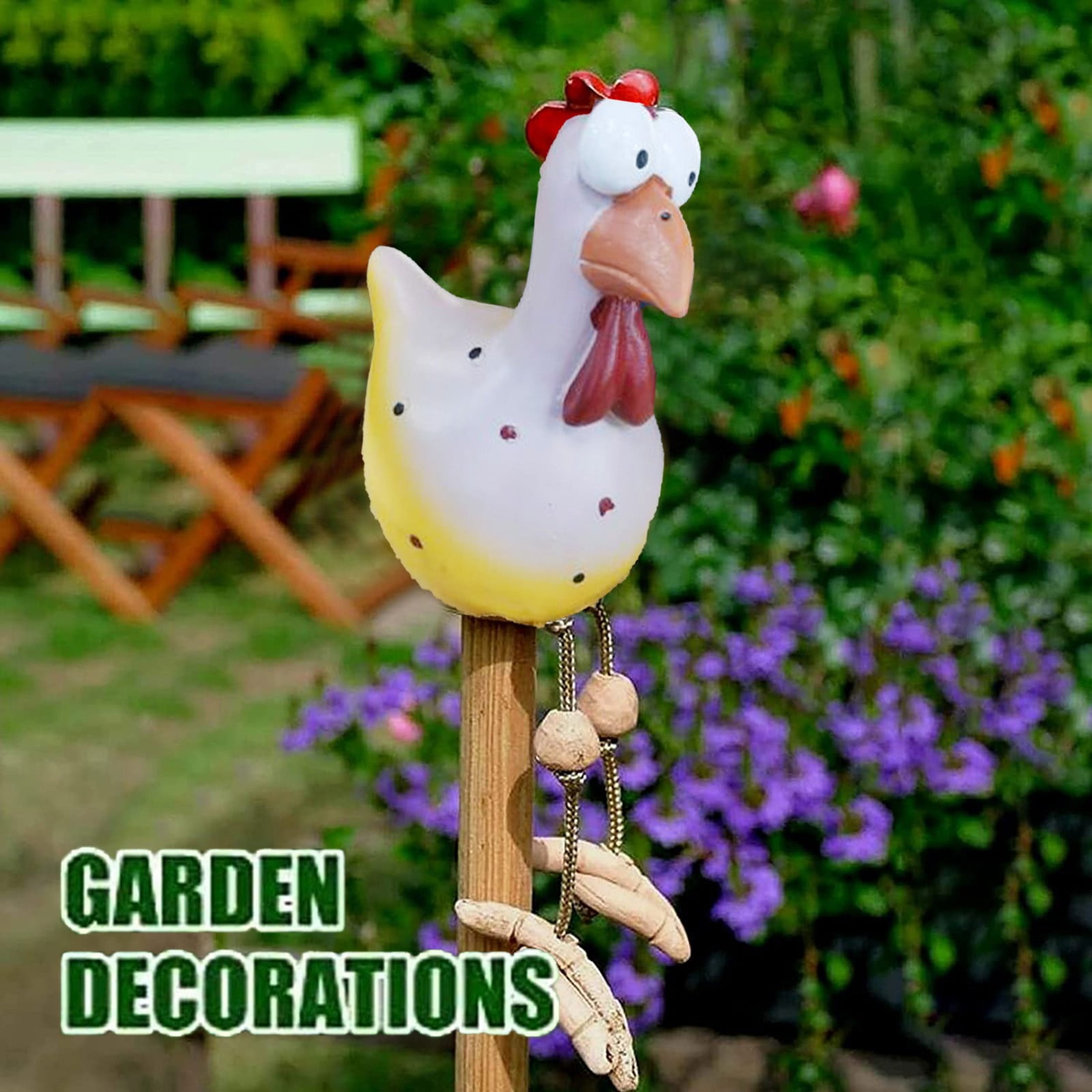 jiacuix Decor Chicken Garden Plug Hen Rooster Hens Bird Edge Seater ...