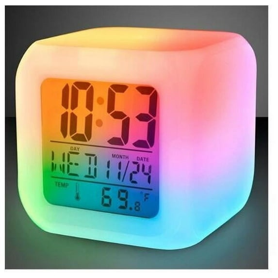 jiacuix Gadget Of 7 LED Colors Changing Digital Alarm Clock Table Clock ...