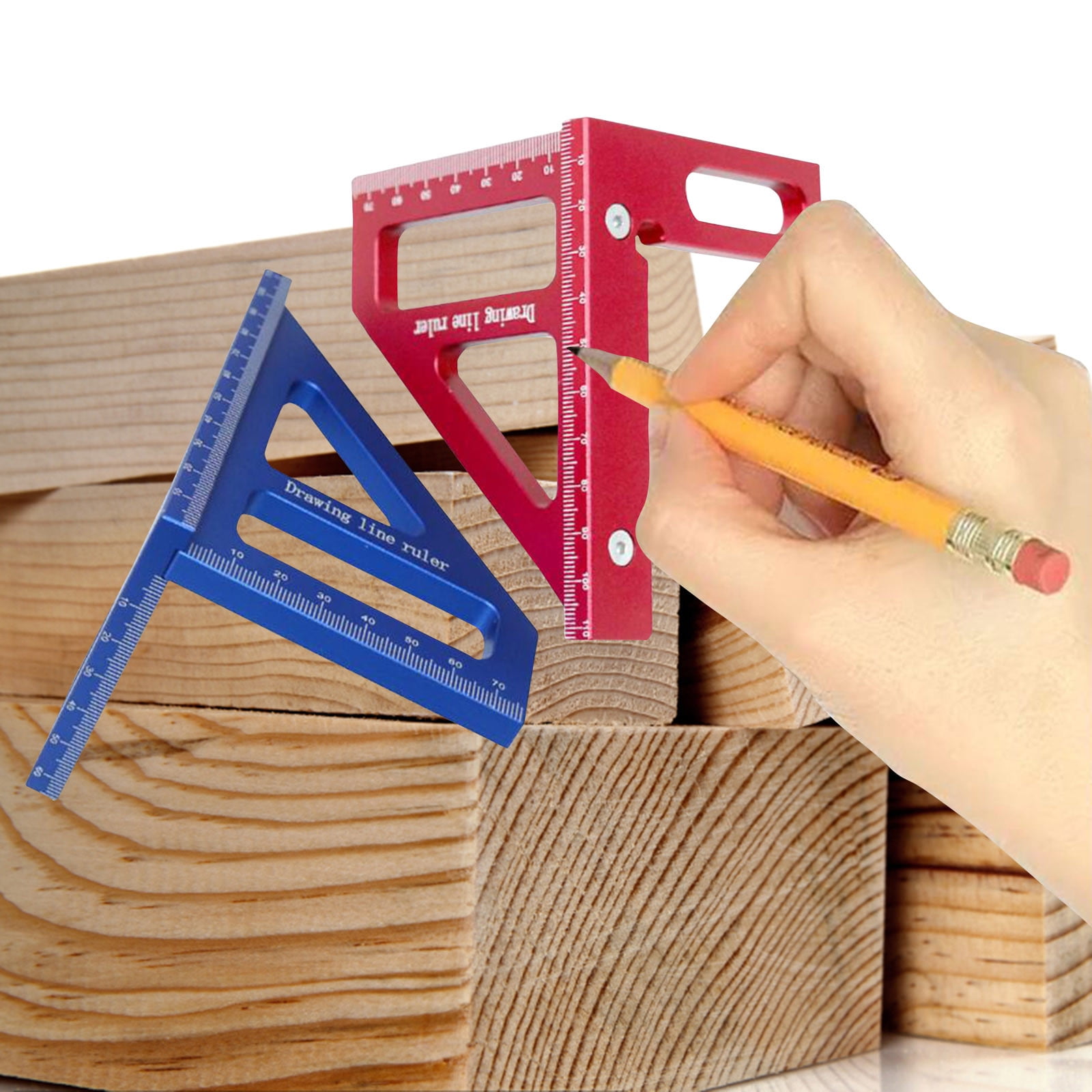 jiacuix HFM 3D Multi Angle Woodworking Square Measuring Ruler 45/90 ...