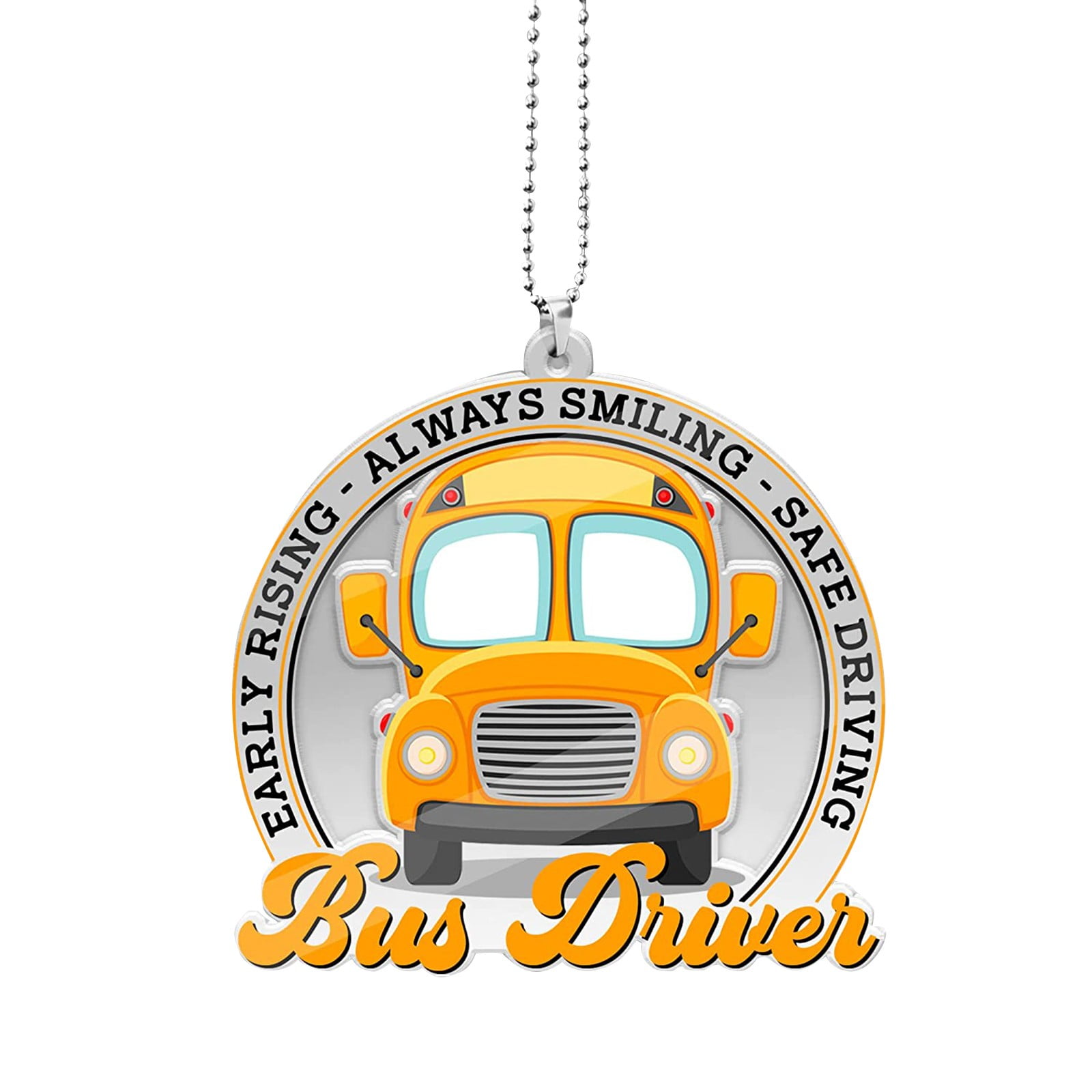 jiacuix Hanging Pendant Gift Ornaments School Bus Car Hanging Bus ...