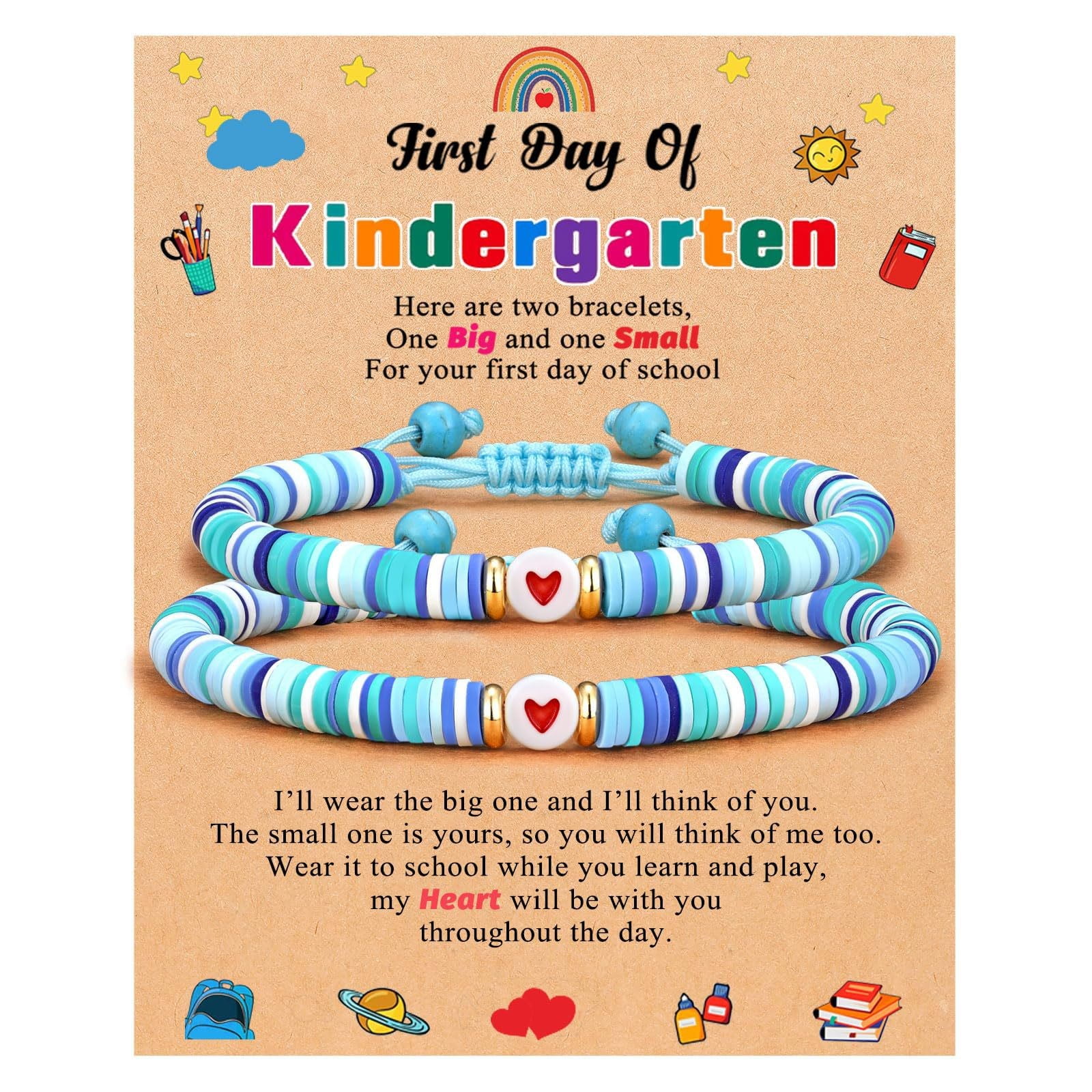 jiacuix Kindergarten Bracelet Mommy And Me - First Day Of Kindergarten ...