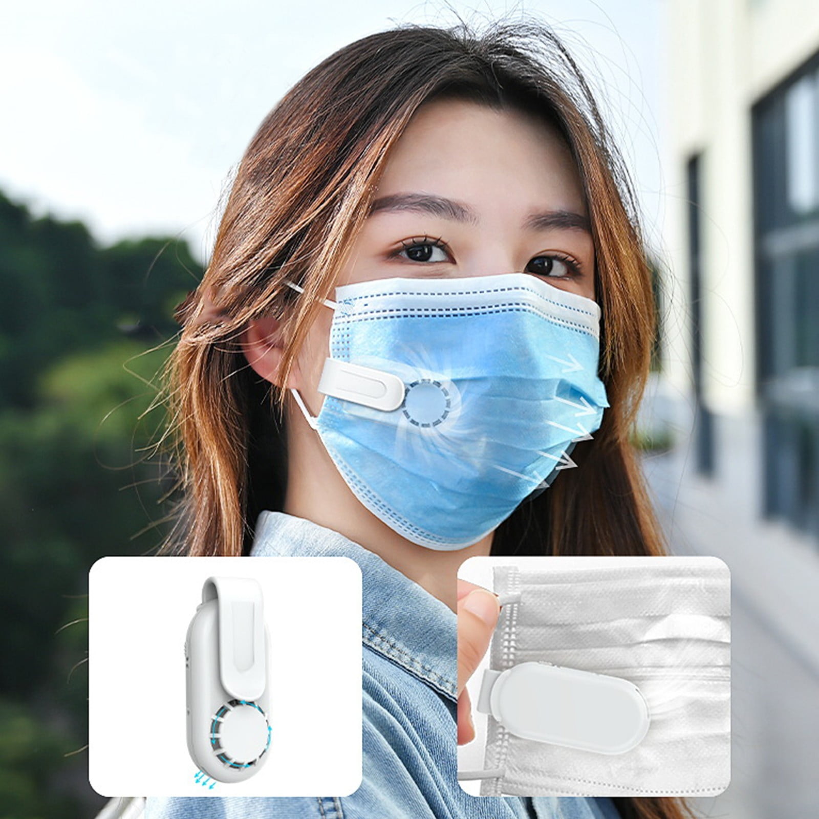 jiacuix Mini Electric Fan Small Mask Fan Non-stuffy Heatstroke ...