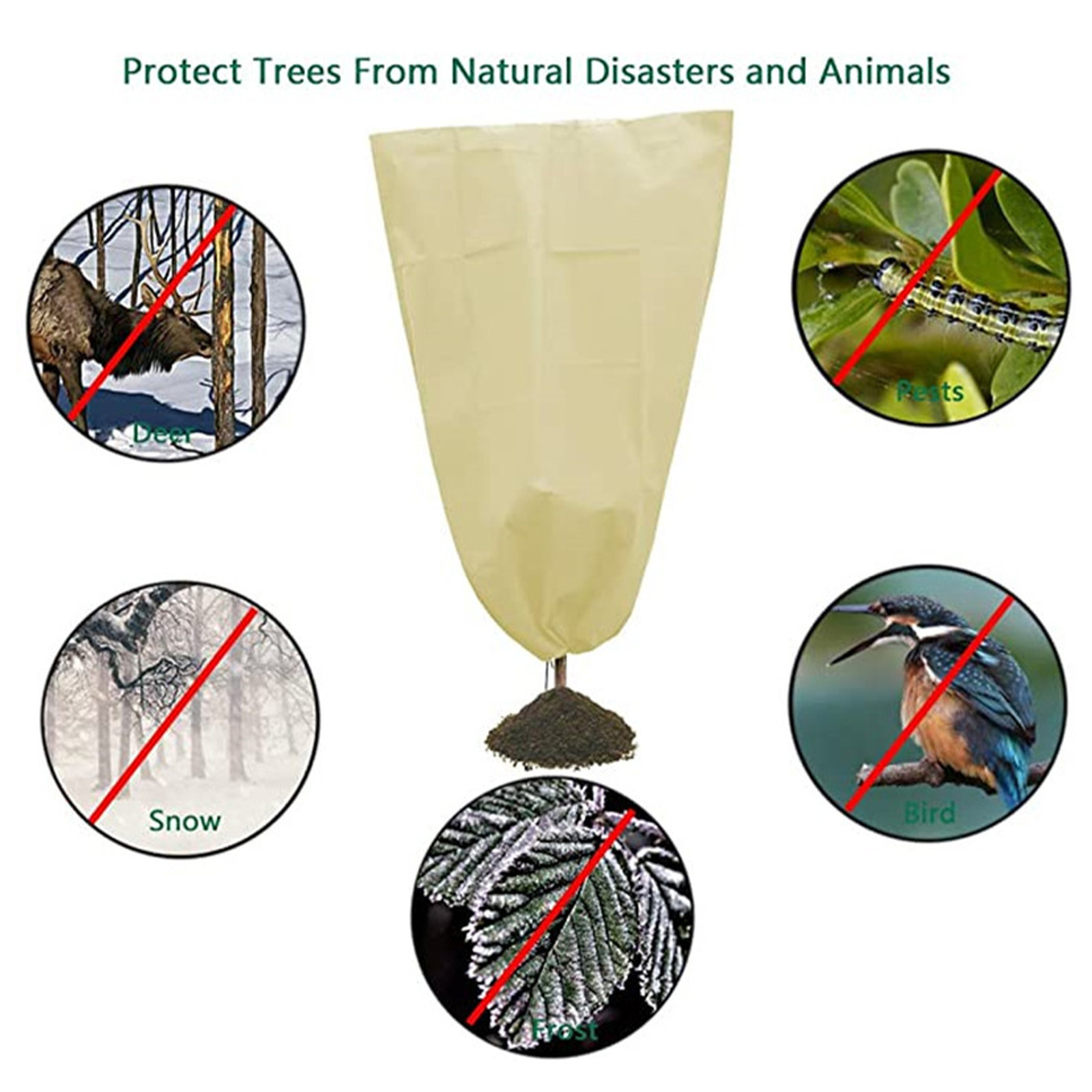 jiacuix Plant Protection Bag Plant Antifreeze Cover Winter Cold Tree ...