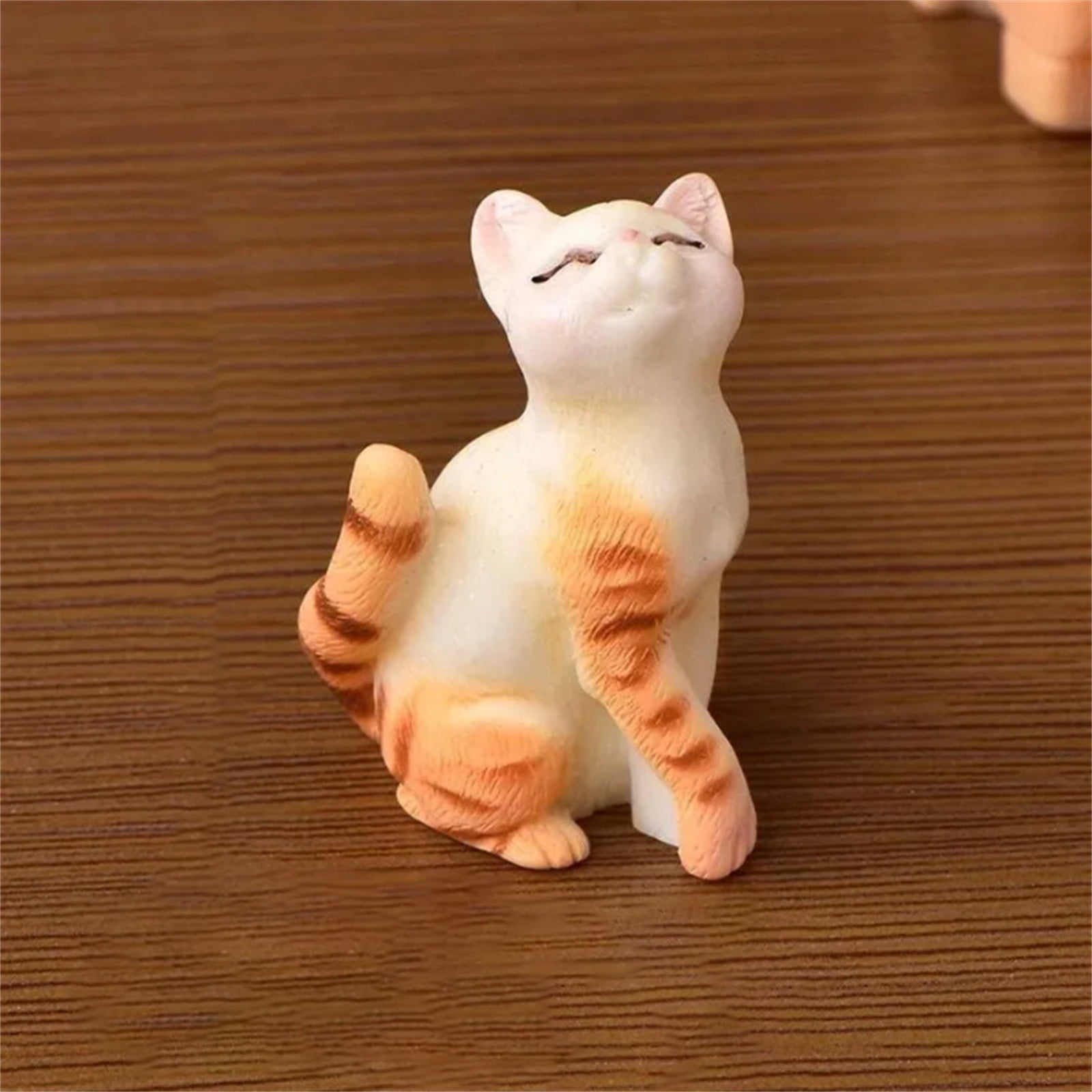 jiacuix Realistic Cat Statue Educational Cat Doll Toy Set Suitable For ...