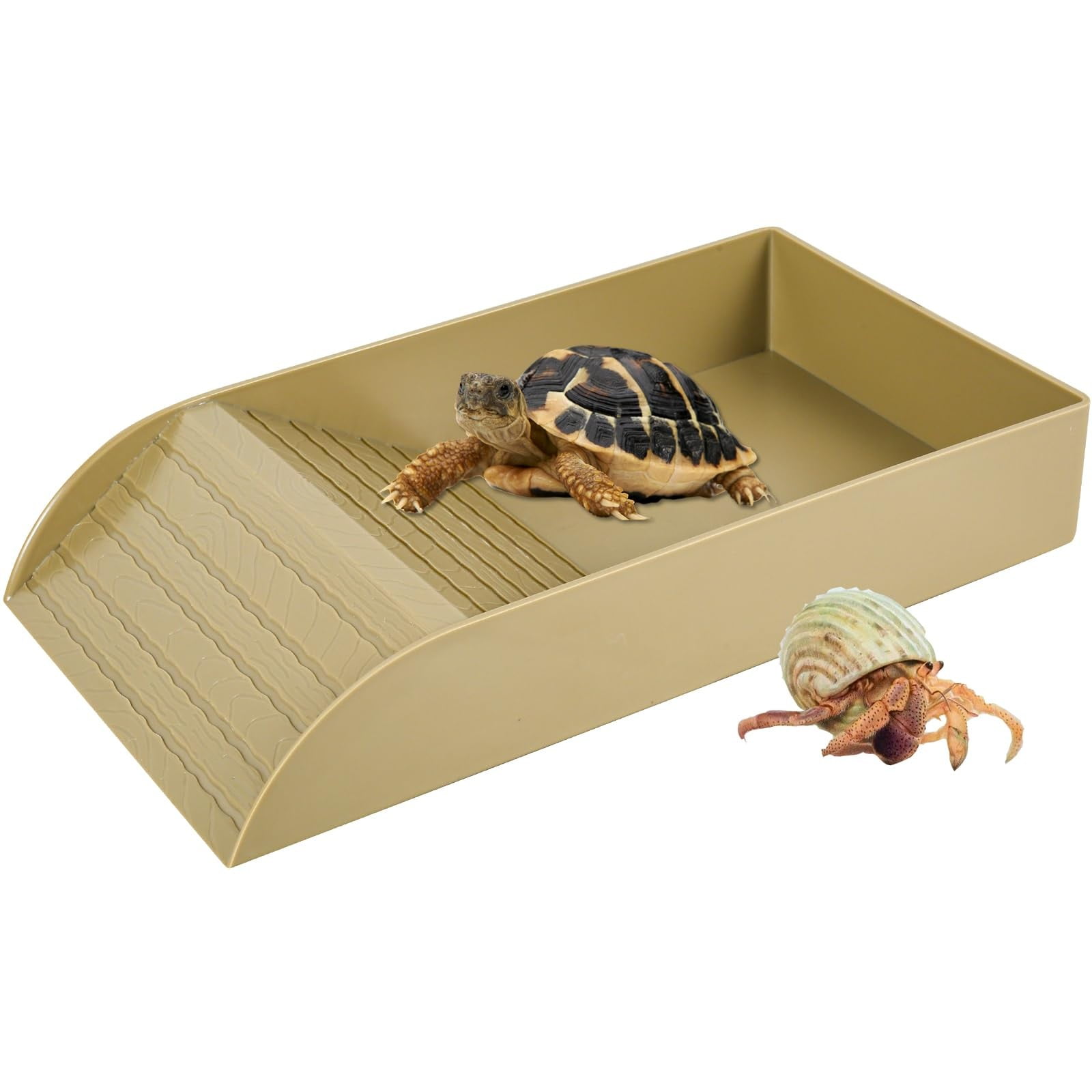 jiacuix Water Pool for Turtle with Climbing Ramp, Turtle Accessories ...