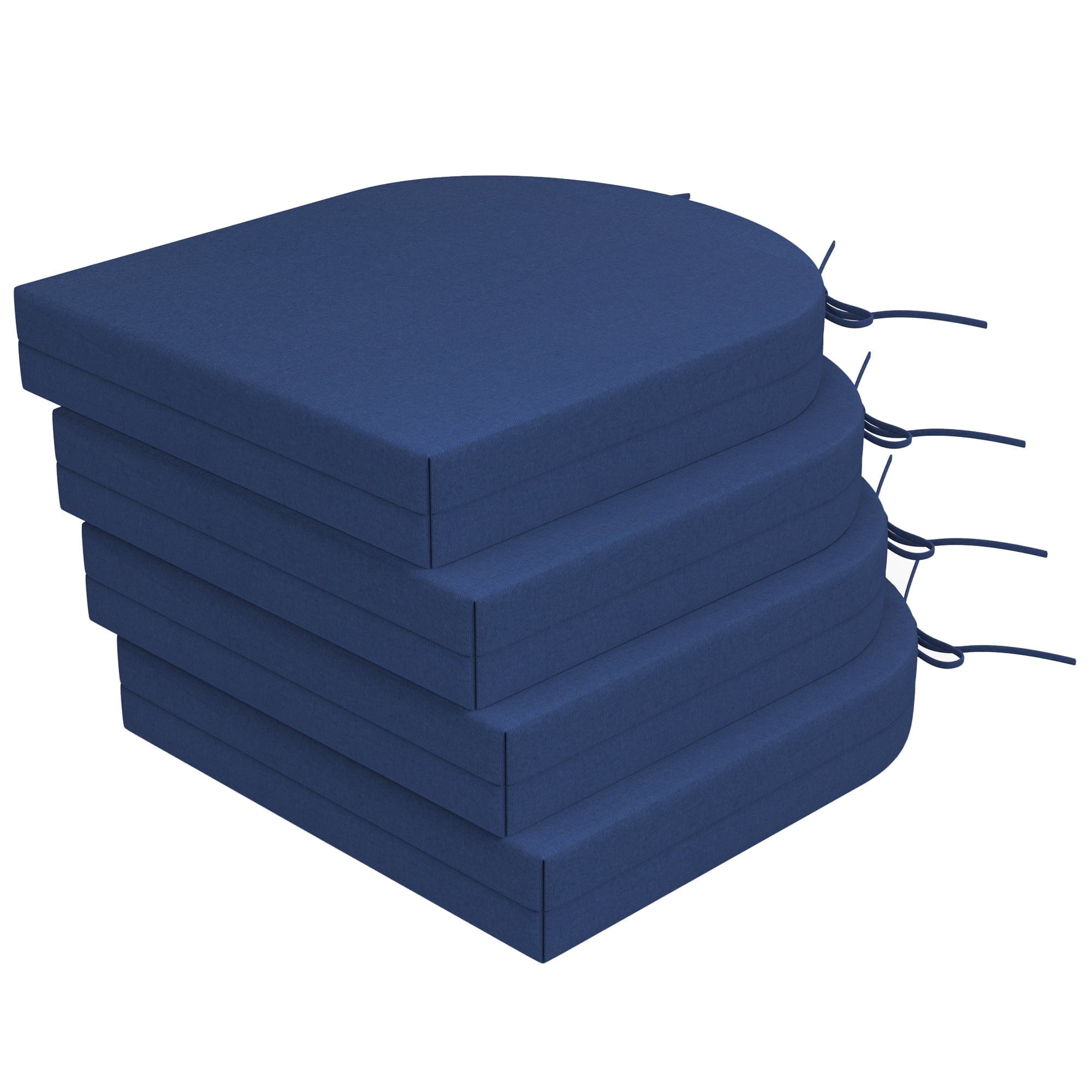 jianhua Outdoor Seat Pads Seat Cushions 4-Piece Solid Waterproof Patio Seat Chair Cushions 17 x ...