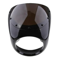 Emgo Venom Mini Cafe Black Fairing Windshield 5.75" Headlight Opening ...