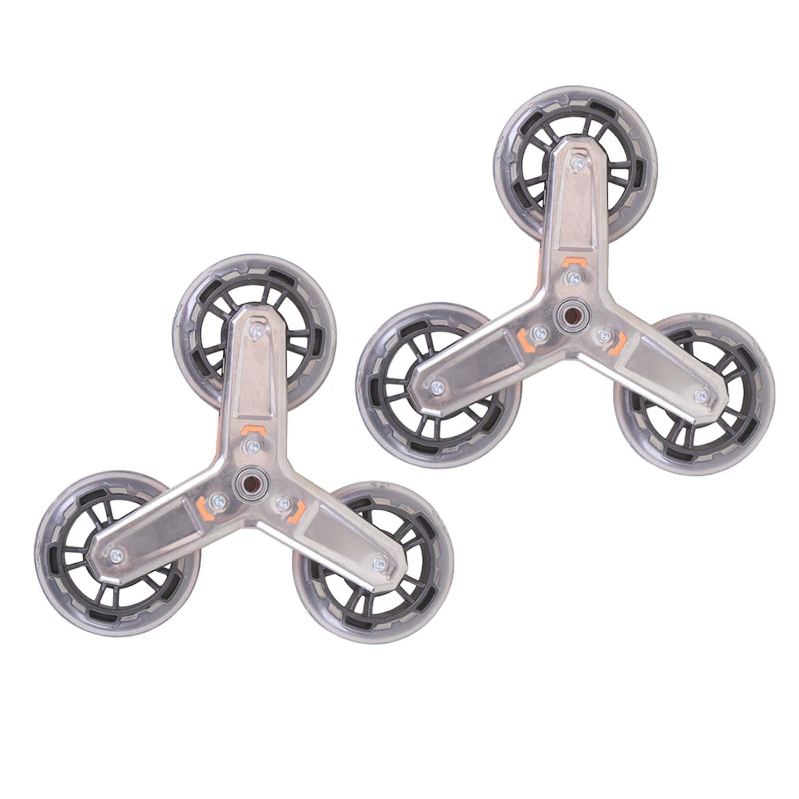 jiaping 2 Pieces Triangle Stair Climbing Wheels Easy to Install ...