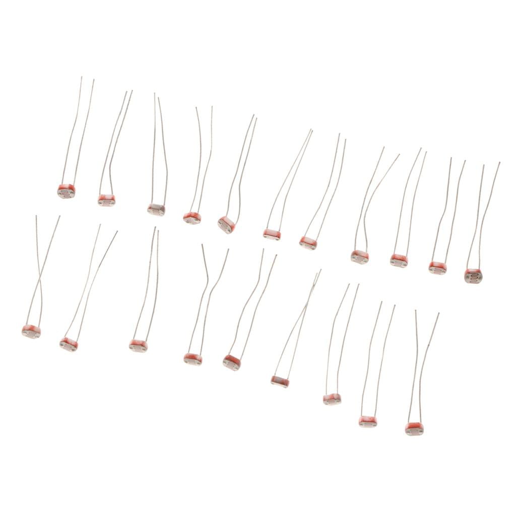 jiaping 20 Pieces Photo Resistor LDR 5mm Light-dependent Resistance ...
