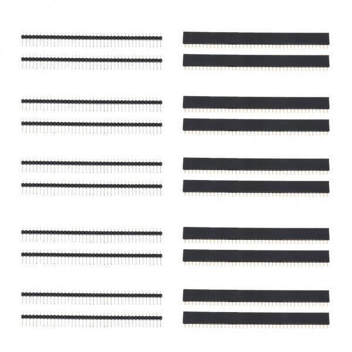 jiaping 2x10 Pairs 40Pins 2.54mm Single Row Male Female Pin PCB Header ...