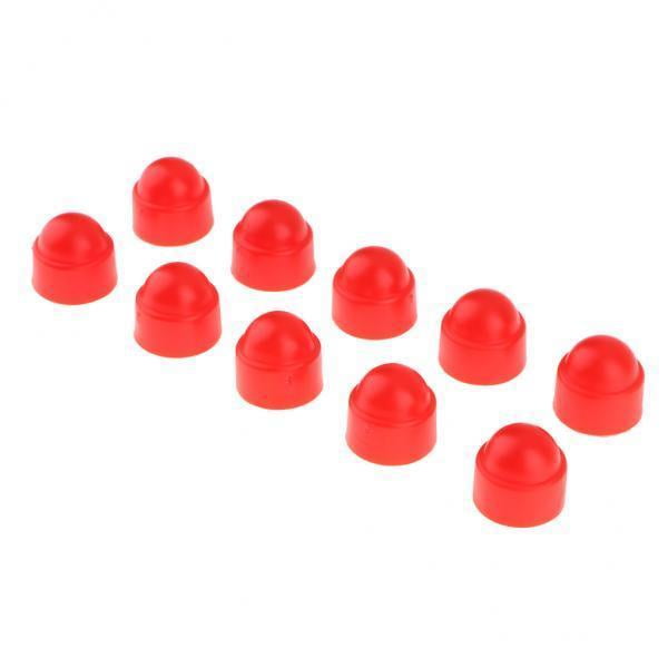 jiaping 4x10Pcs Red Dome Hex Bolt Nut Protection Caps Cover M8 14 x ...