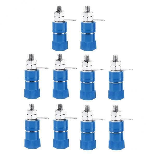 jiaping 5x4mm Banana Socket Plated Binding Post Jack Connector Blue ...