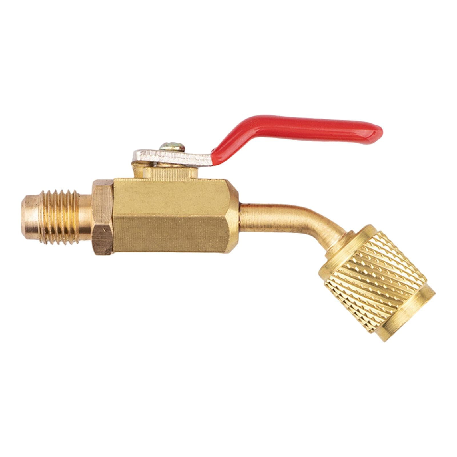 jiaping Air Conditioning Refrigerant 1/4 Male Adapter Quick Coupler Filling Valve Red - Walmart.com
