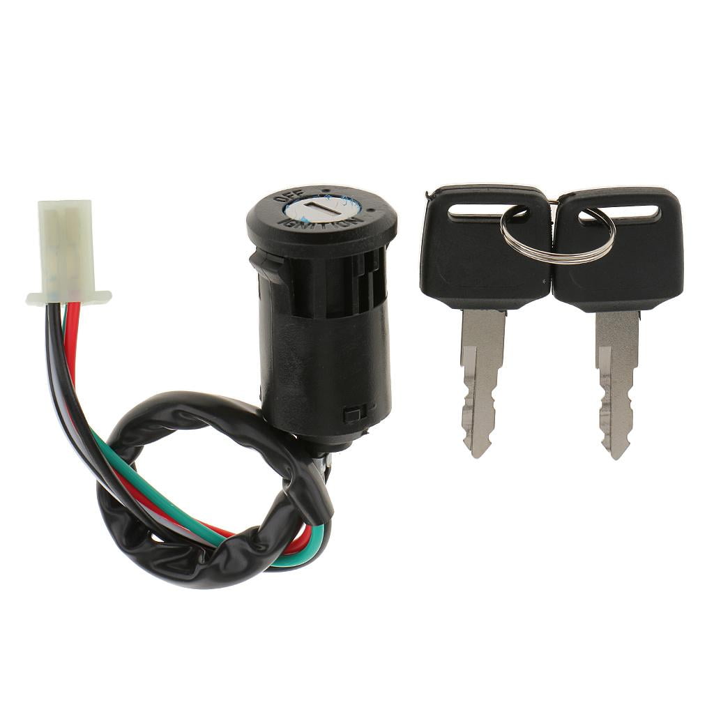 jiaping Black 110-250cc Motorcycle Bike 4 Wires Ignition Key Barrel ...