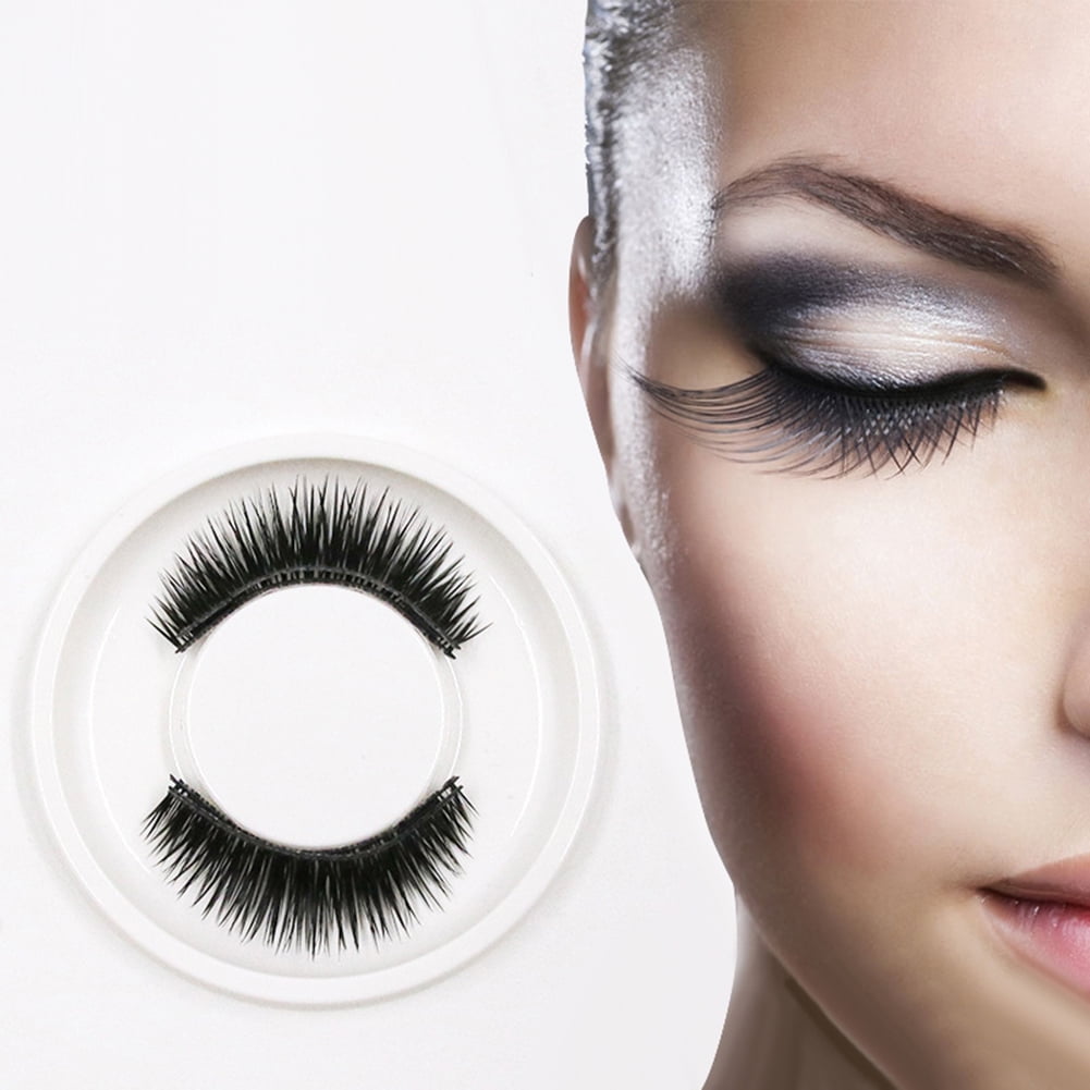 jiaroswwei 4Pcs Double Magnet False Eyelashes Women 3D Natural Long ...