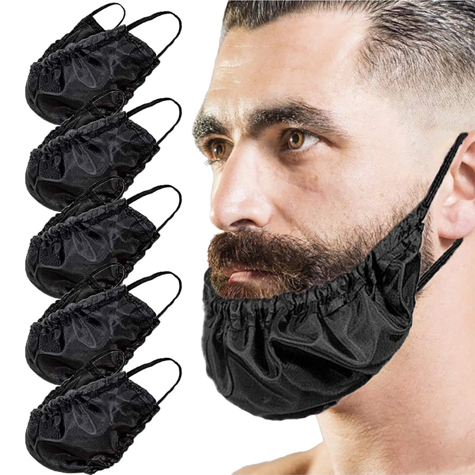jiaroswwei Beard Cover Adjustable Waterproof Black Beard Guard with Ear ...