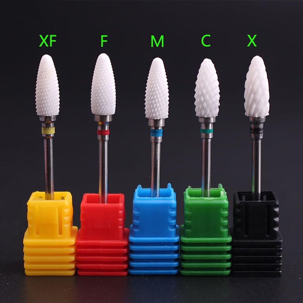 jiaroswwei Ceramic Grinding Head Nail Art Drill Bit Polish Cuticle ...
