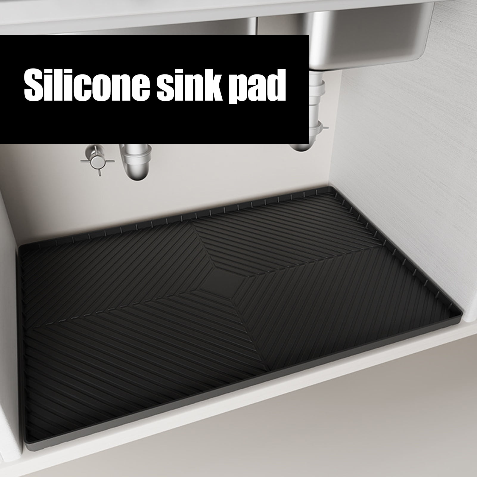 jiaroswwei Silicone Sink Mat, Waterproof Sink Liner Cabinet Protector ...