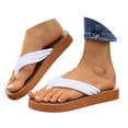 jiaxiM Comfy Flip Flops for Women Black Thong Sandals Dressy Women ...