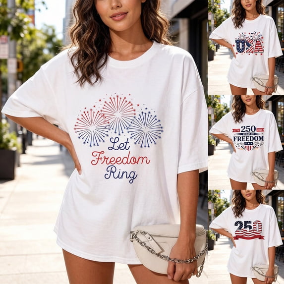 jiaxiM USA 250th Anniversary Shirt 1776-2026 Patriotic Fashionable ...