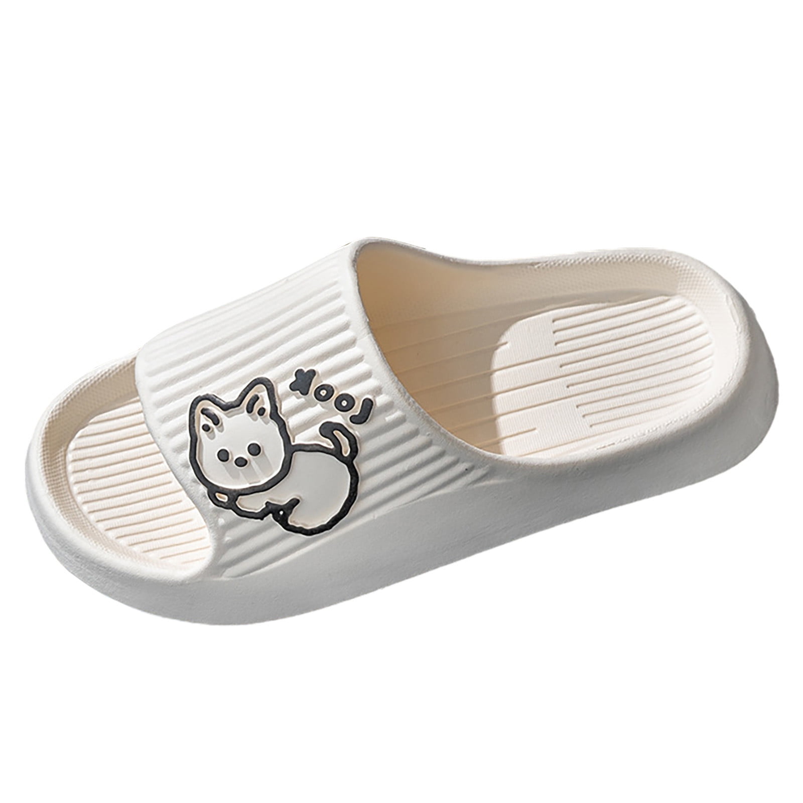 jiaxiM Womens Summer Slippers Non Slip Black Slides for Women Soft ...