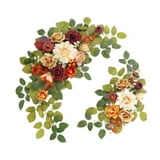 jicheng 1 Pair Wedding Arch Flowers Door Wreaths Yarn Drapes Artificial ...