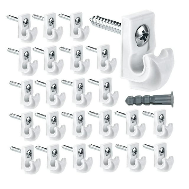 jicheng 24Pcs Shelf Bracket for Wire Closet Shelving Heavy Duty White ...