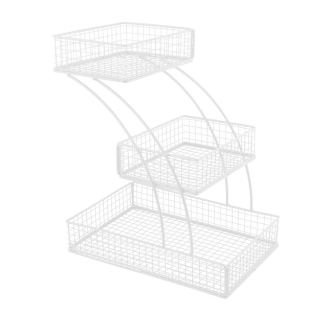 jicheng 3 Tier Countertop Fruit Basket Iron Fruit Holder for Potatoes ...