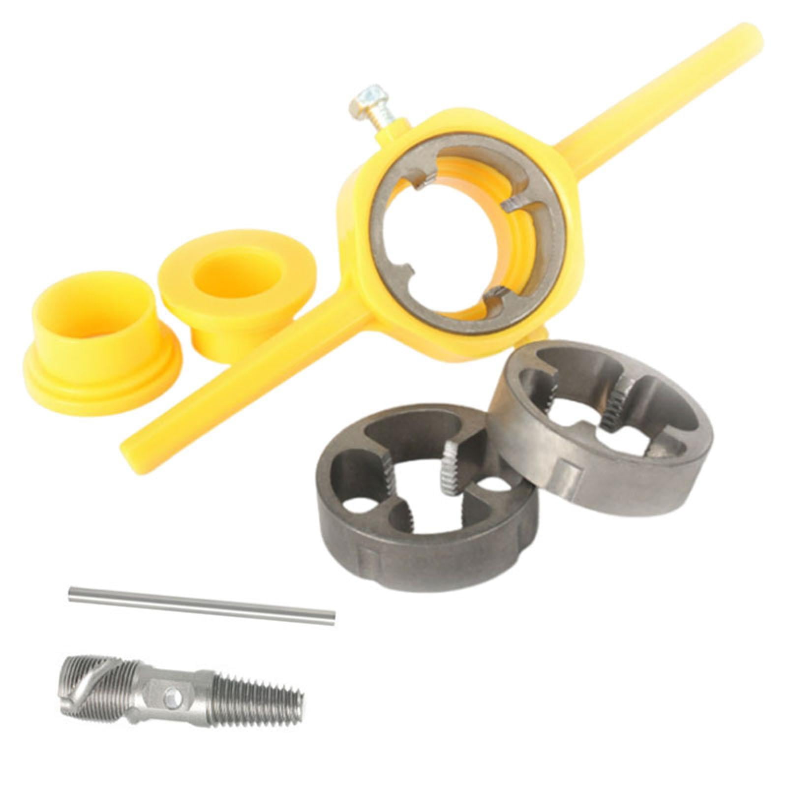 jicheng 6 Pieces Pipe Threading Tool Hand Tool Tap Set for Home ...