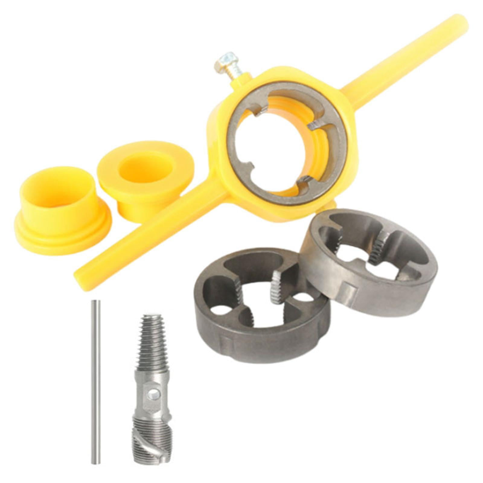 jicheng 6 Pieces Pipe Threading Tool Hand Tool Tap Set for Home ...