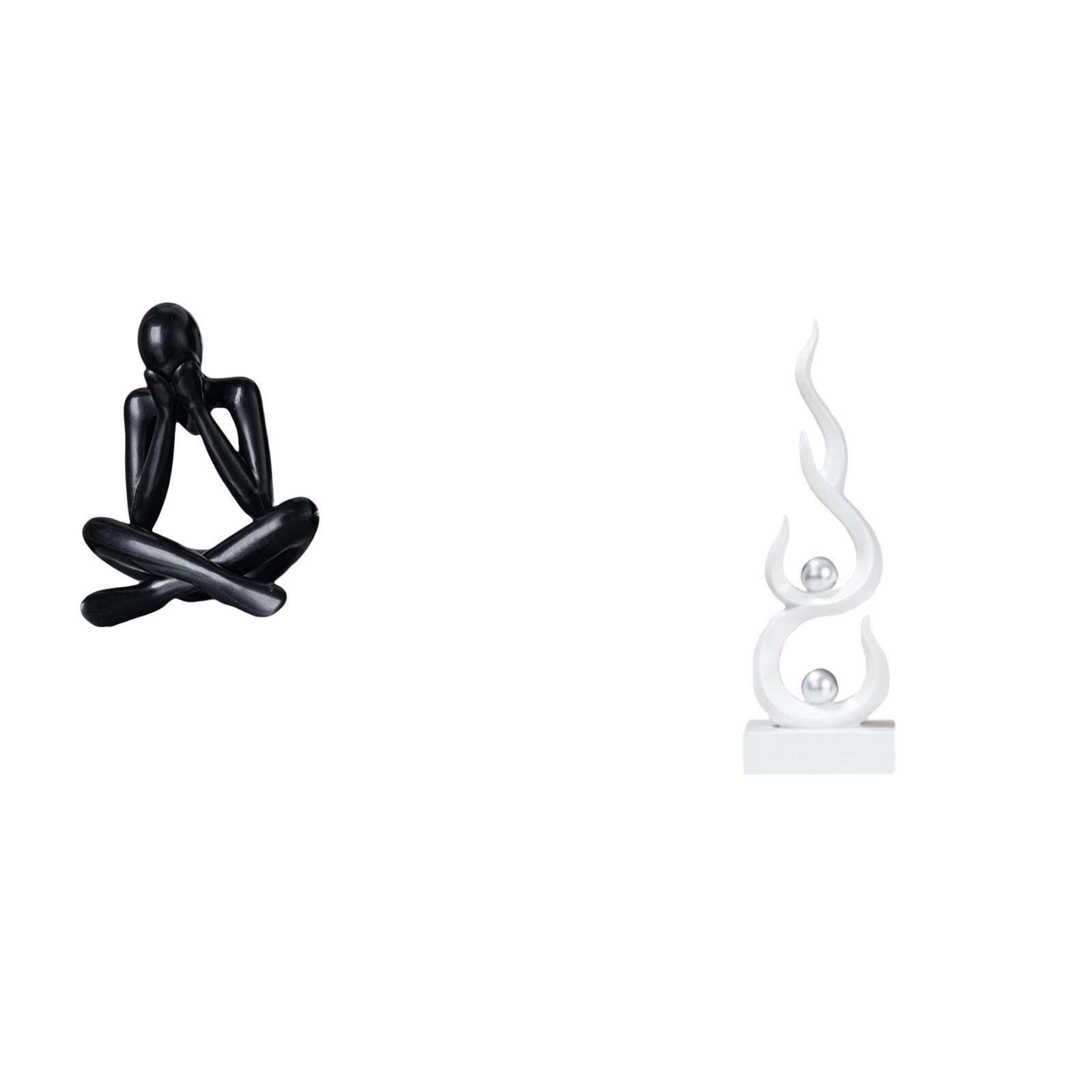 jicheng Abstract Figure Sculpture Decorative Resin Flame Figurine ...