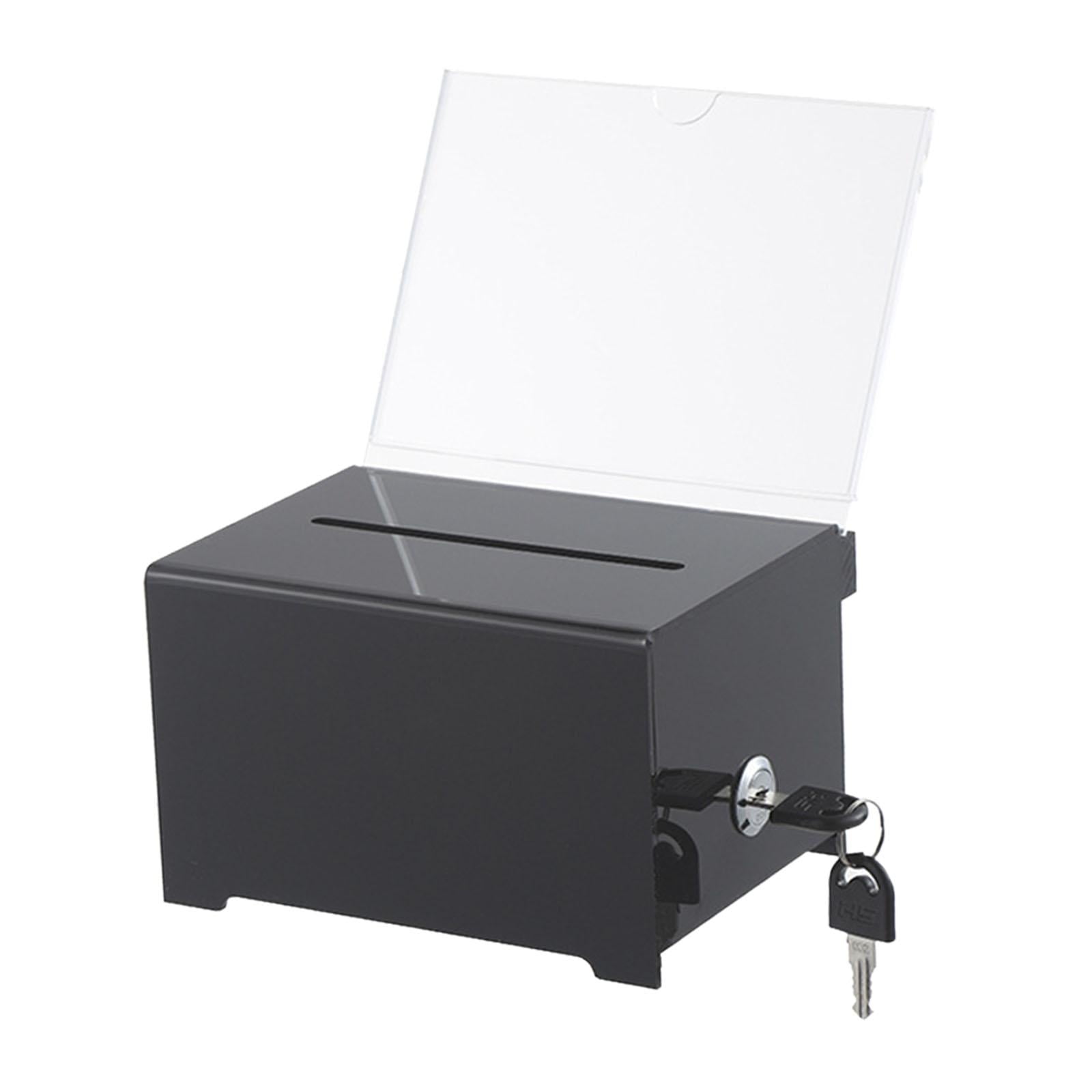 jicheng Acrylic Donation Box with Lock Suggestion Case for Tabletop ...